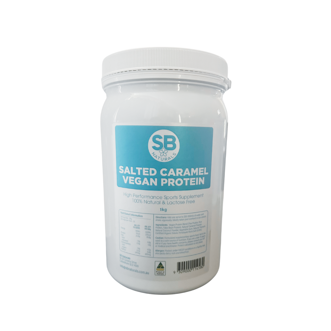 SB Naturals Salted Caramel Vegan Protein 1kg – Hemp Shack